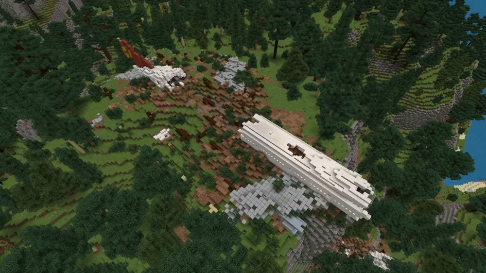 Plane Crash Survival Maps Minecraft Bedrock
